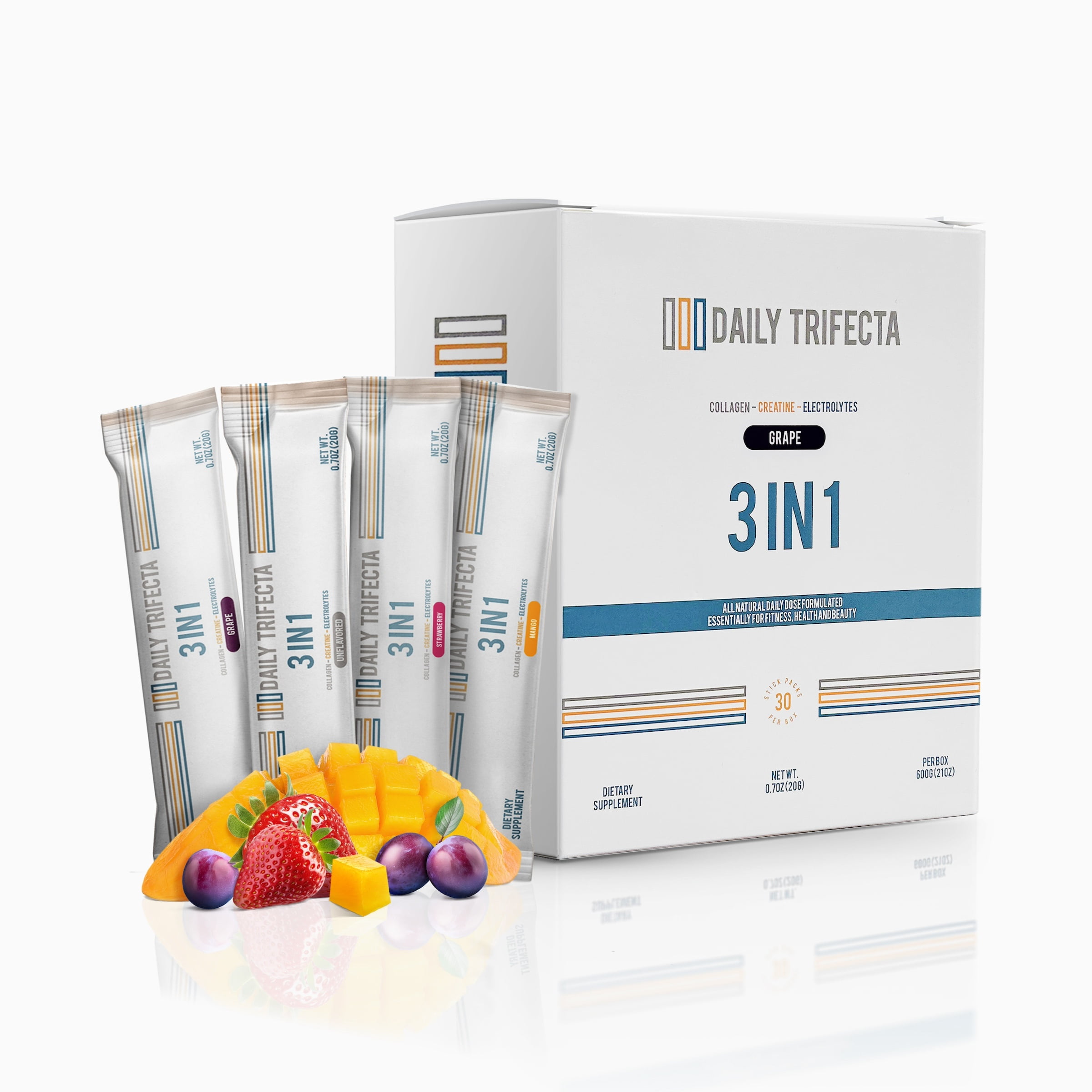 Daily Trifecta 3 in 1 Stick Packs with Collagen, Creatine, and ...