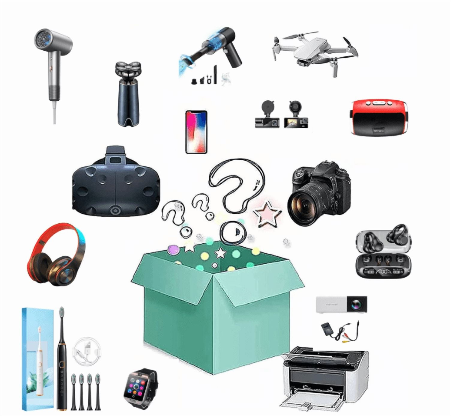 Daily Use Electronics Box: 2-28 Piece Collection of Useful Household ...