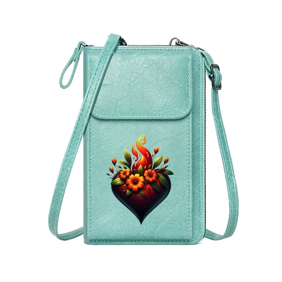 Daily Use Women Small Crossbody Floral Print Lightweight Bag Multi Card ...