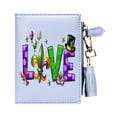 Daily Use Women Women Wallet Geometric Pattern Card Holder Wallet PU ...