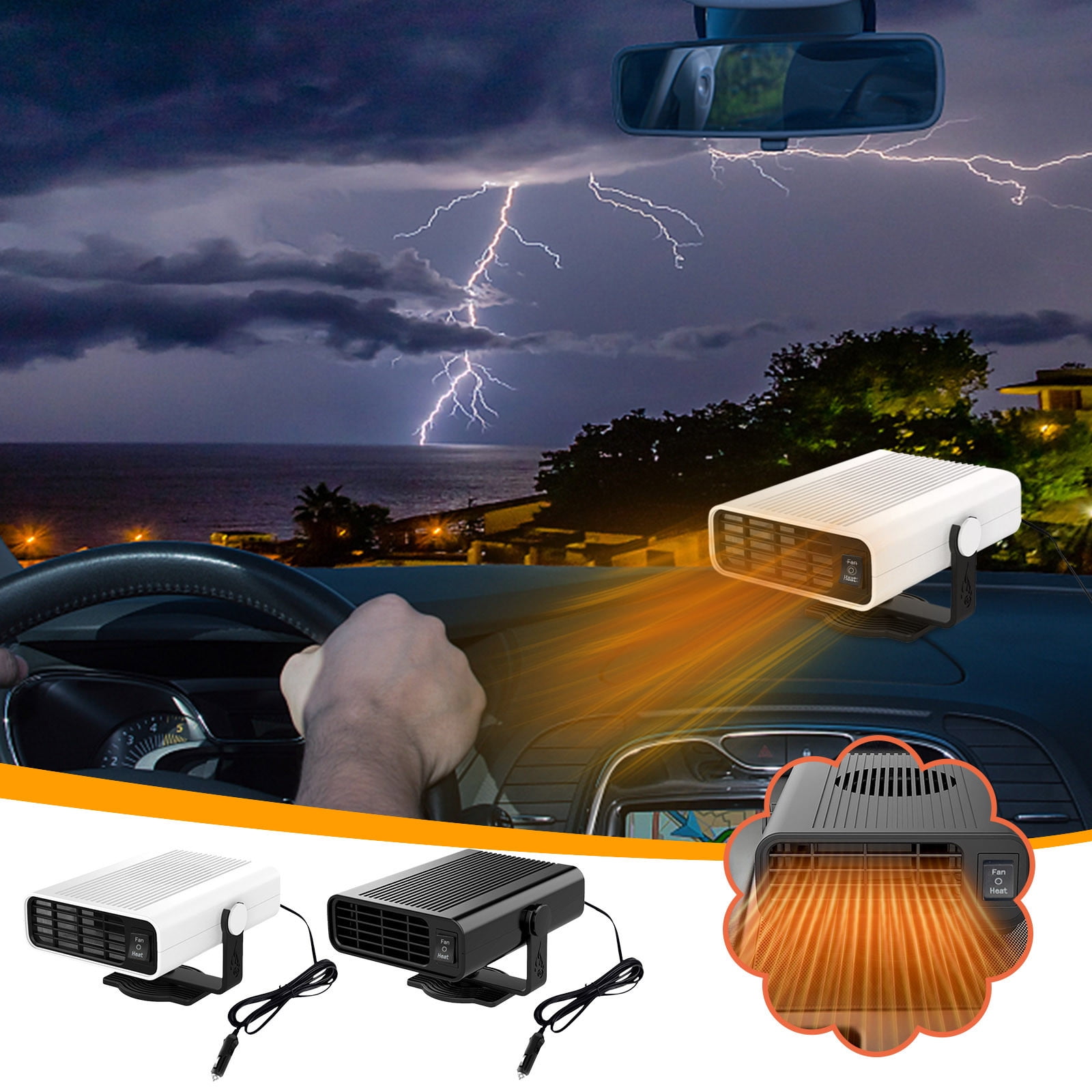 Daily Value, 12v Car Heater Universal Design Quick Heating Interior ...