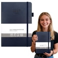 Daily Weekly Monthly Planner 2027, A5 Dark Blue Hardcover Paper ...