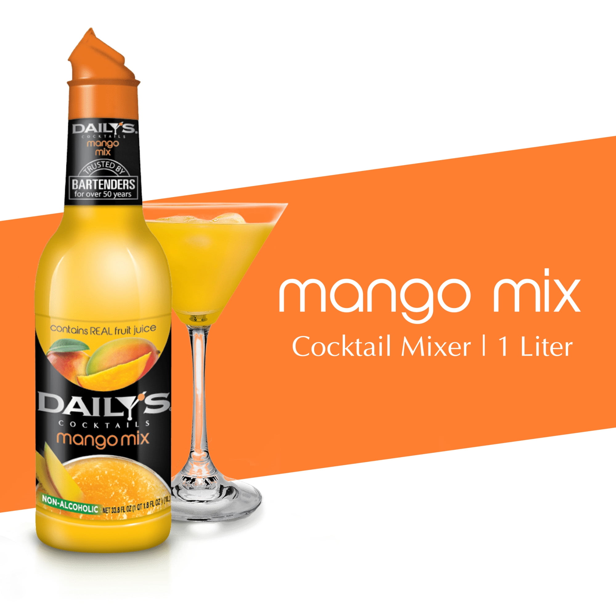Daily's Margarita & Daiquiri Mango Cocktail Mixer, 1 L Bottle - Walmart.com