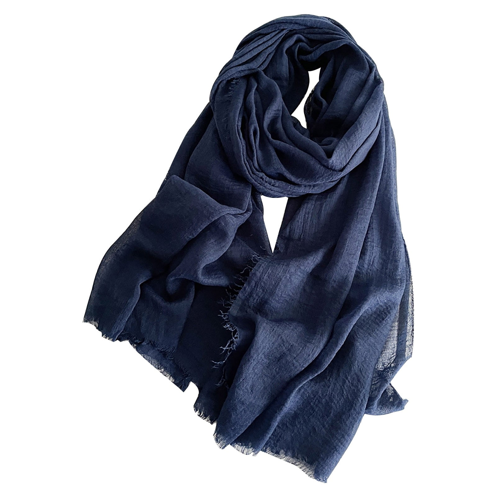 DailyChi Women's Cotton Scarves Lady Light Soft Fashion Solid Scarf ...