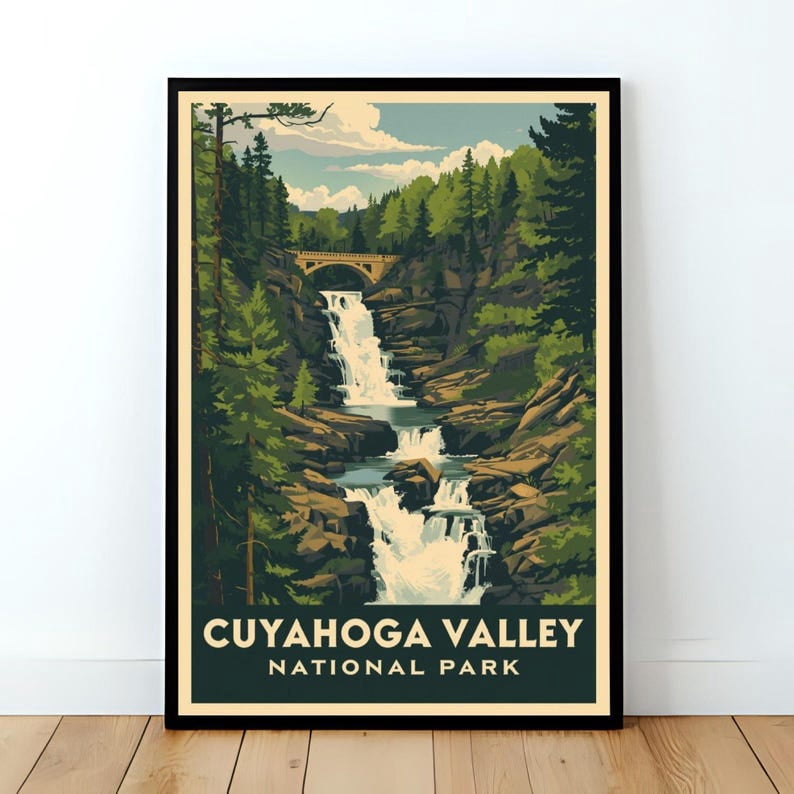 DailyMood Cuyahoga Valley National Park Vintage Waterfall Nature Wall ...