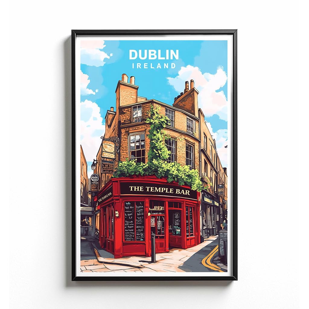 DailyMood Dublin Ireland Retro Travel Poster Vintage Traditional Pub ...