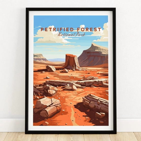 DailyMood Petrified Forest Vintage Painted Desert Illustration National ...