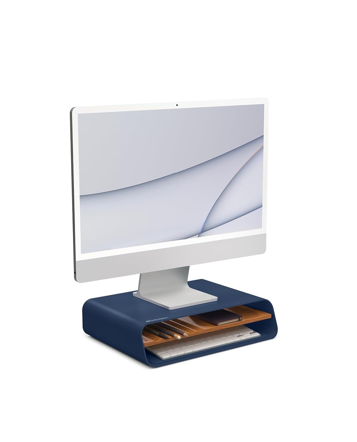 DailyObjects Mesa Monitor Stand Blue with Storage Organizer Ergonomic ...