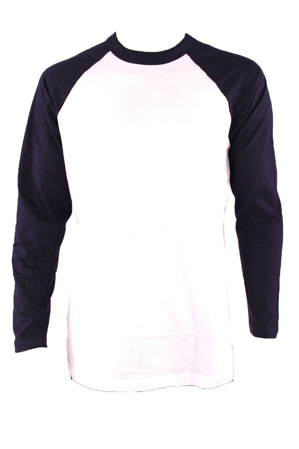 Dailywear Mens Casual Long Sleeve Plain Baseball Cotton T Shirts Navy