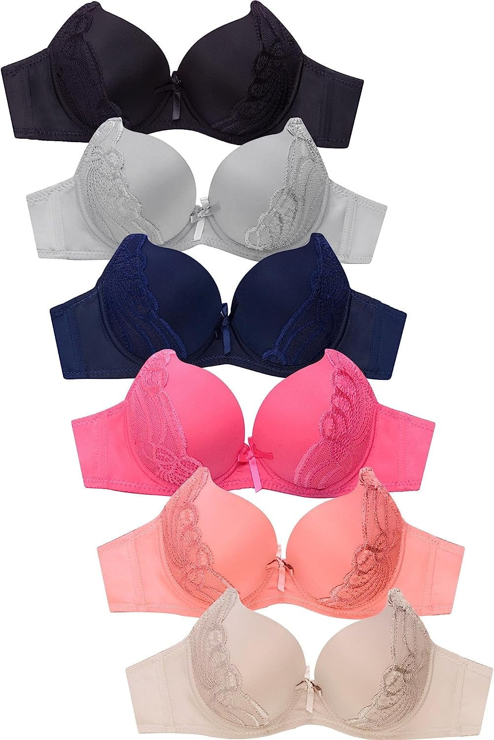 DailyWear Womens Everyday 6 Pack of Bras 4227PL1, 36B - Walmart.com