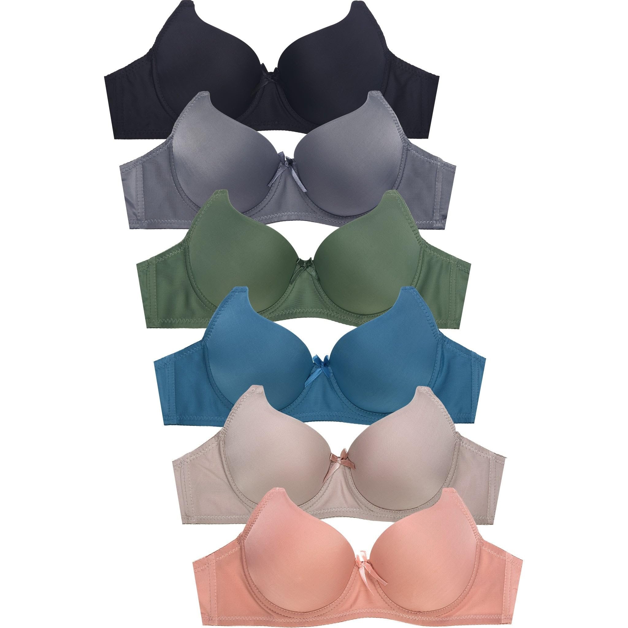 DailyWear Women's Underwire Polyester Bra (6-Pack) - Walmart.com
