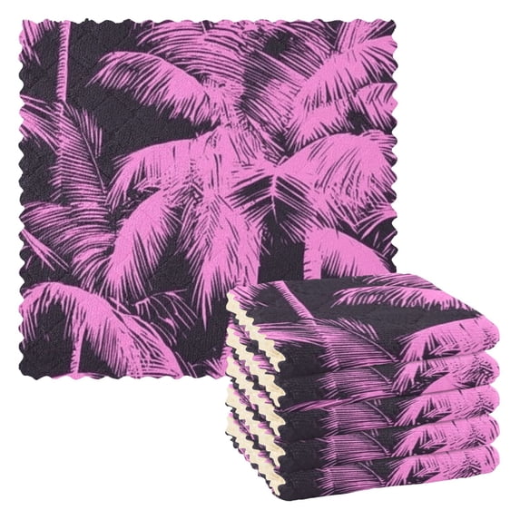 Dailycode 6 Packs Kitchen Dish Towels Soft Absorbent Dish Cloths Pink ...