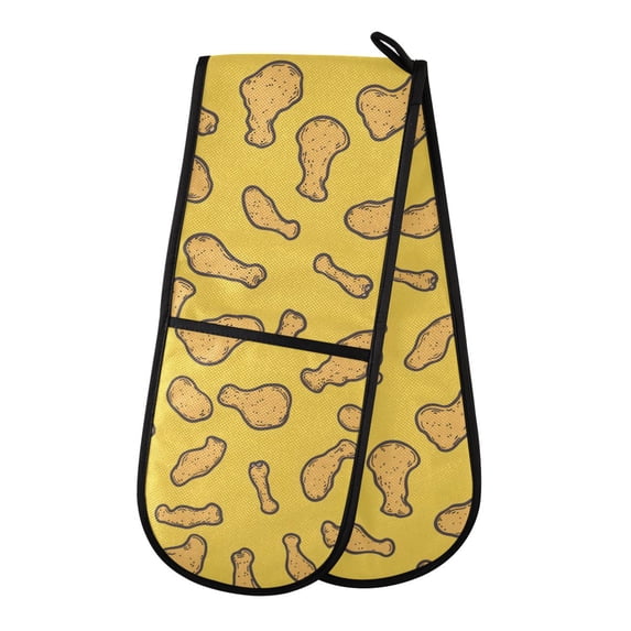 Dailycode Double Sided Oven Mitt with Loop Heat Resistant Kitchen Long ...