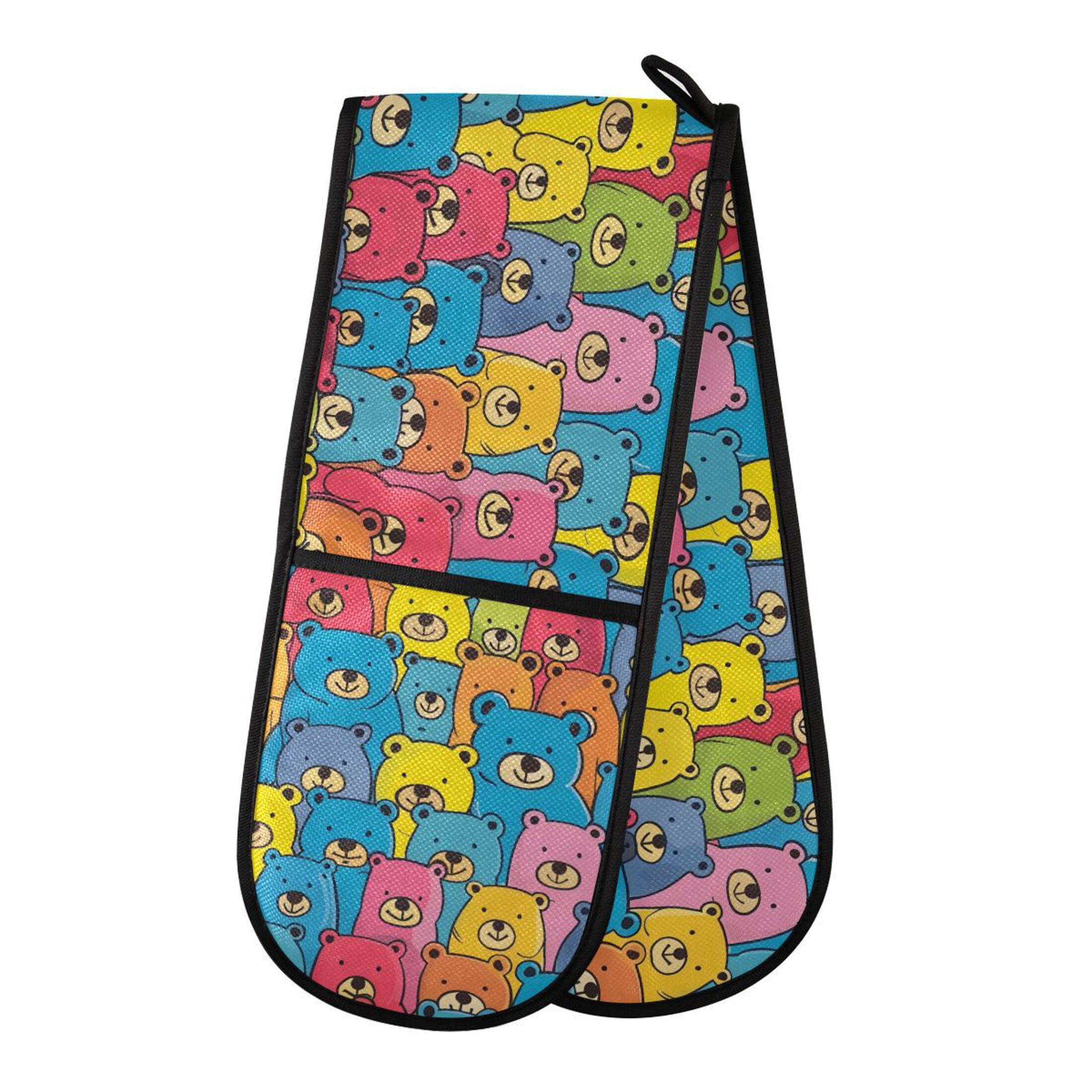 Dailycode Double Sided Oven Mitt with Loop Heat Resistant Kitchen Long ...