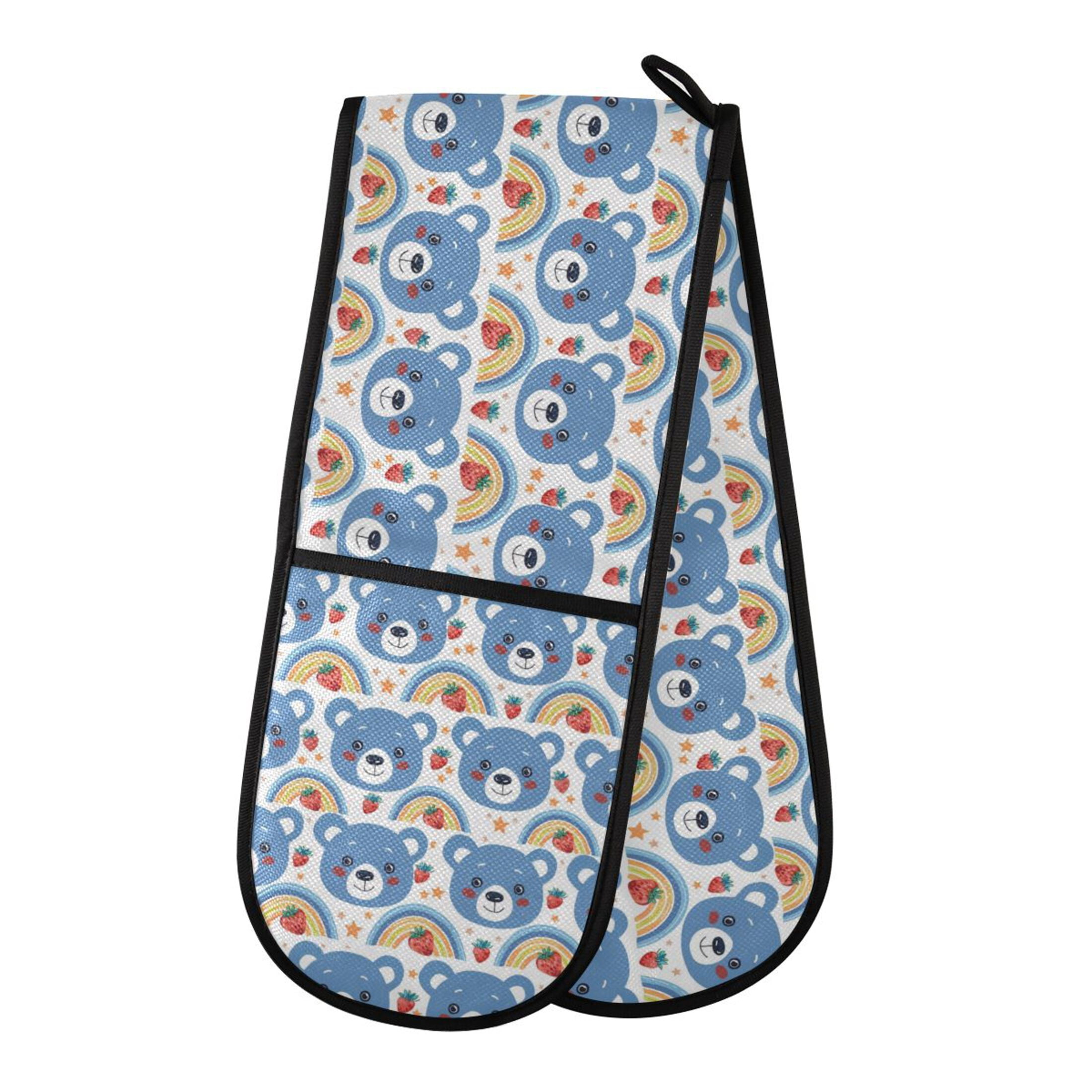 Dailycode Double Sided Oven Mitt with Loop Heat Resistant Kitchen Long ...