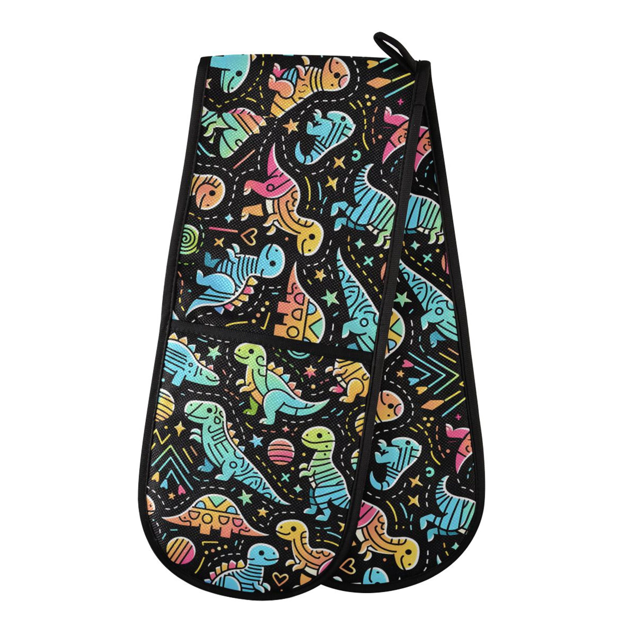 Dailycode Double Sided Oven Mitt with Loop Heat Resistant Kitchen Long ...