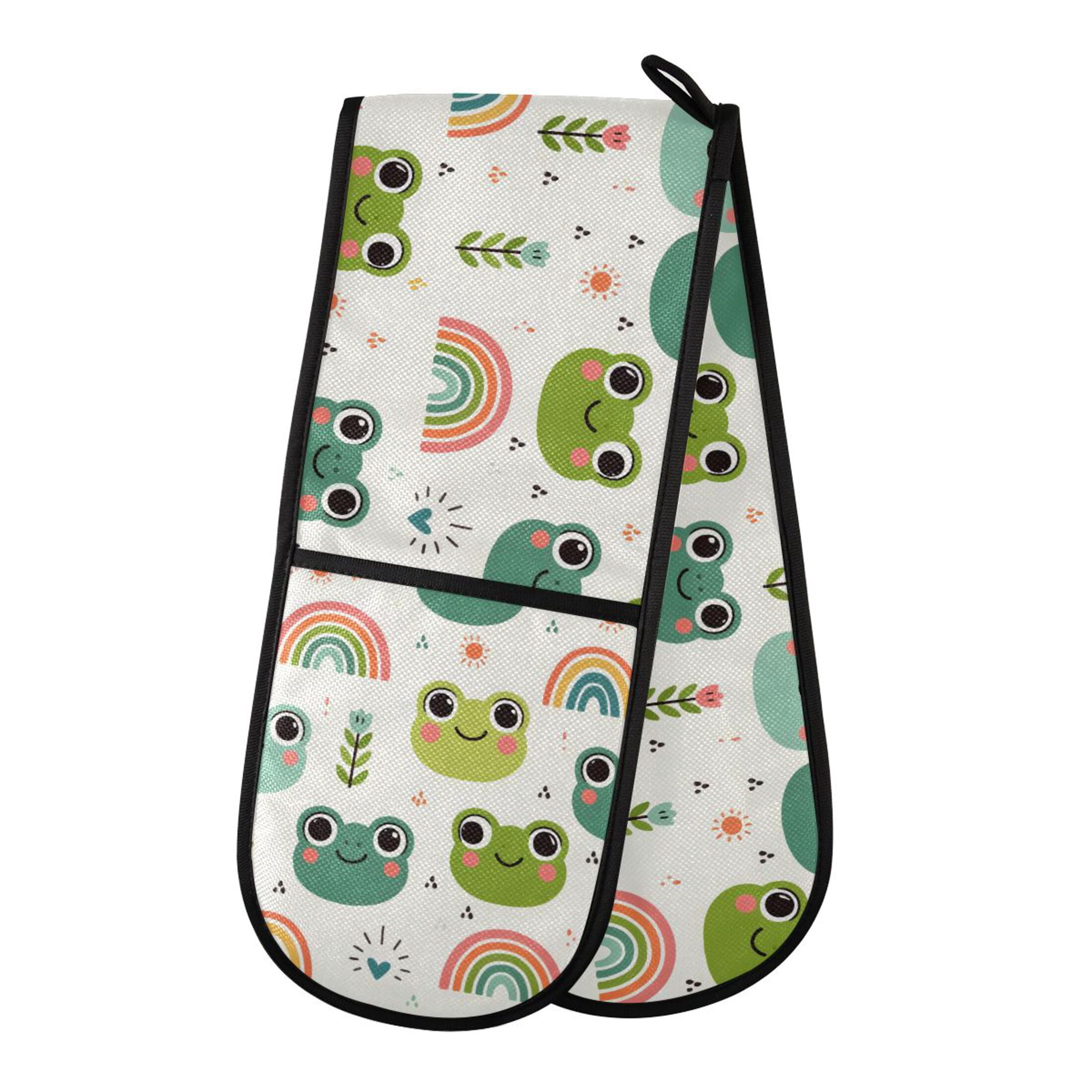 Dailycode Double Sided Oven Mitt with Loop Heat Resistant Kitchen Long ...