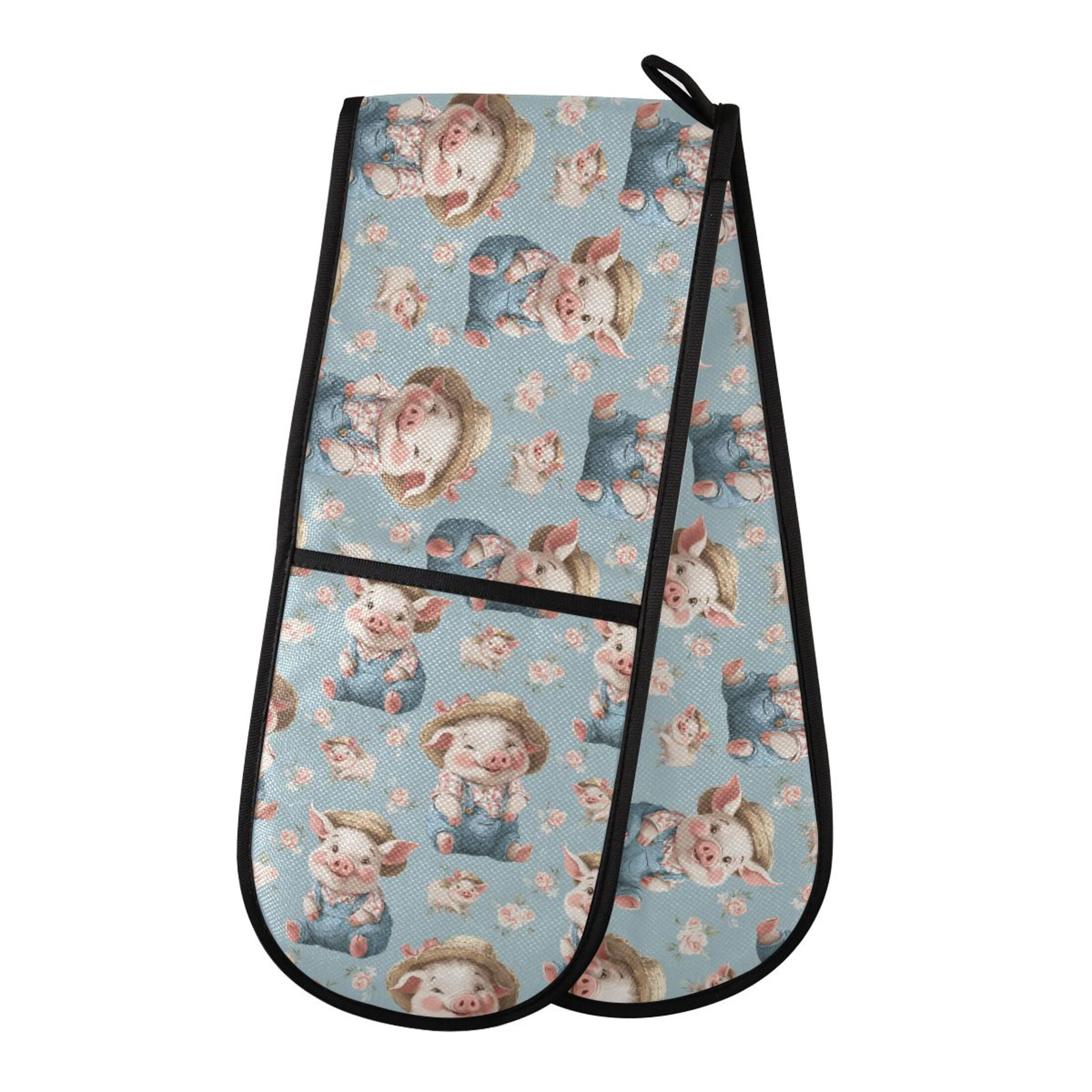 Dailycode Double Sided Oven Mitt with Loop Heat Resistant Kitchen Long ...