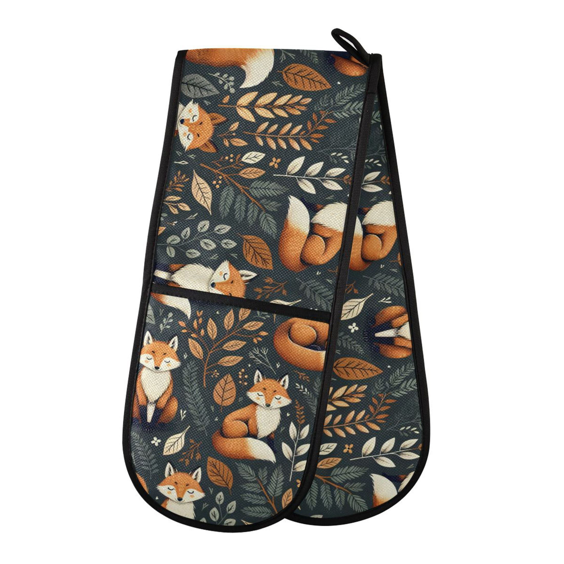 Dailycode Double Sided Oven Mitt with Loop Heat Resistant Kitchen Long ...