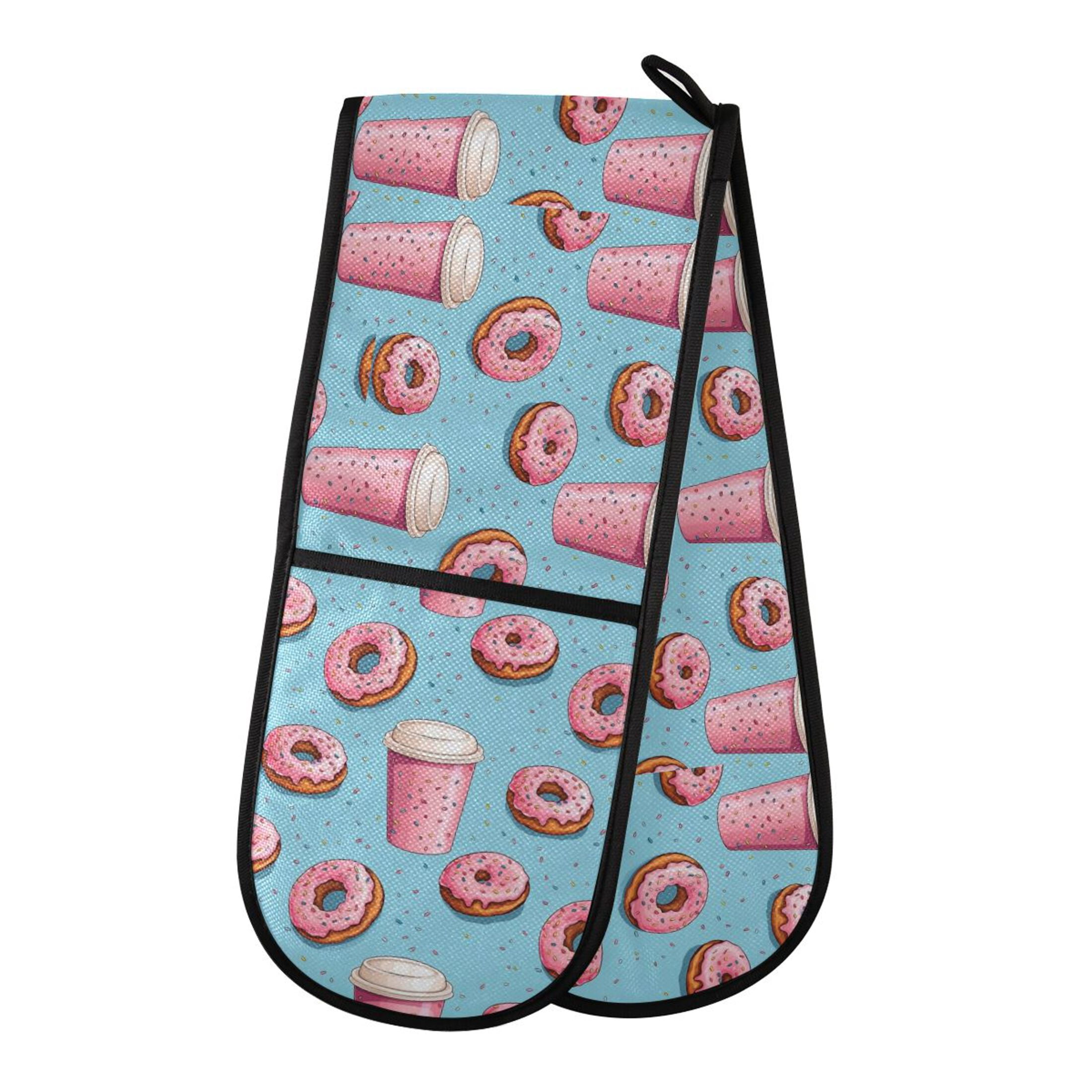 Dailycode Double Sided Oven Mitt with Loop Heat Resistant Kitchen Long ...