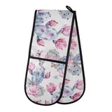 Dailycode Double Sided Oven Mitt with Loop Heat Resistant Kitchen Long ...