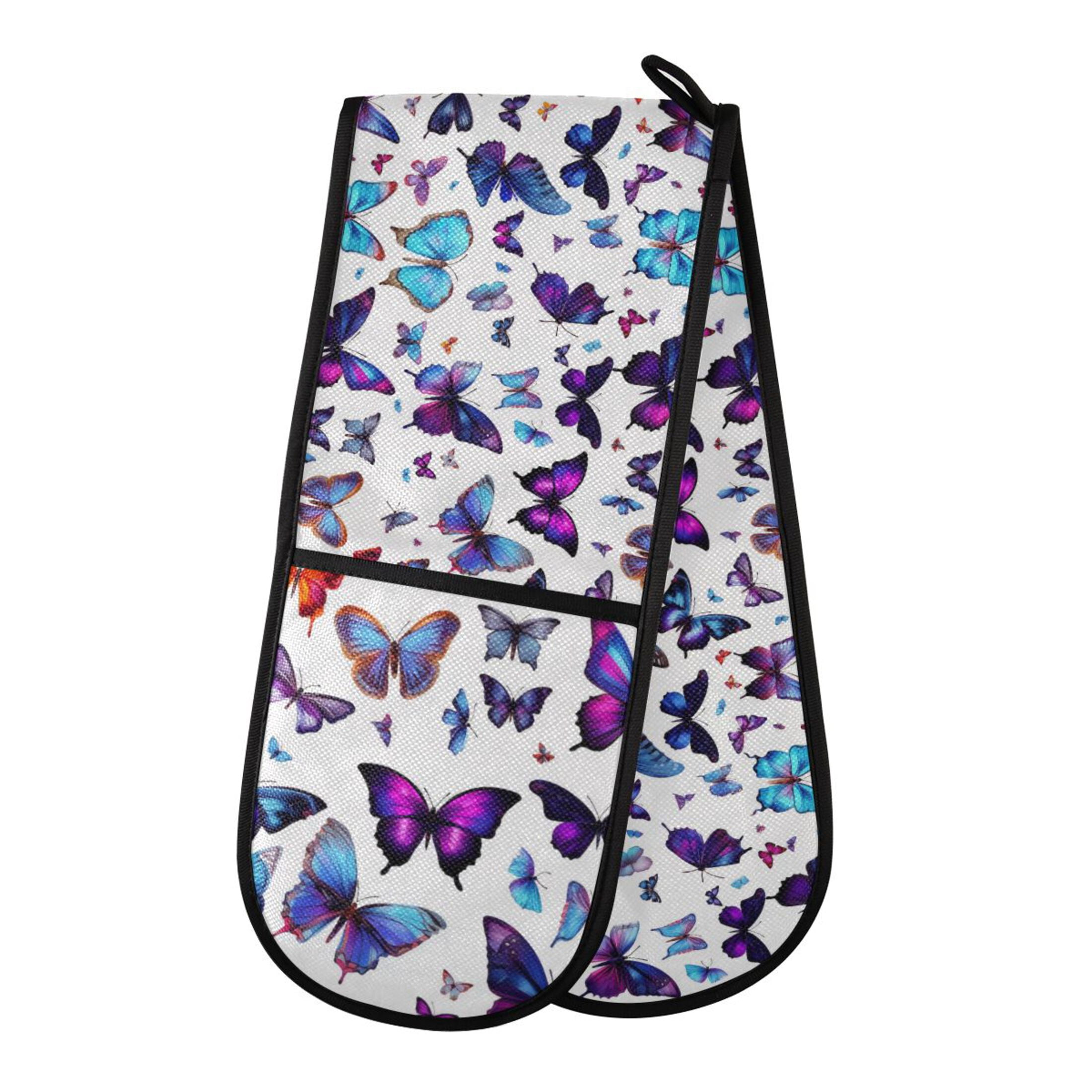 Dailycode Double Sided Oven Mitt with Loop Heat Resistant Kitchen Long ...