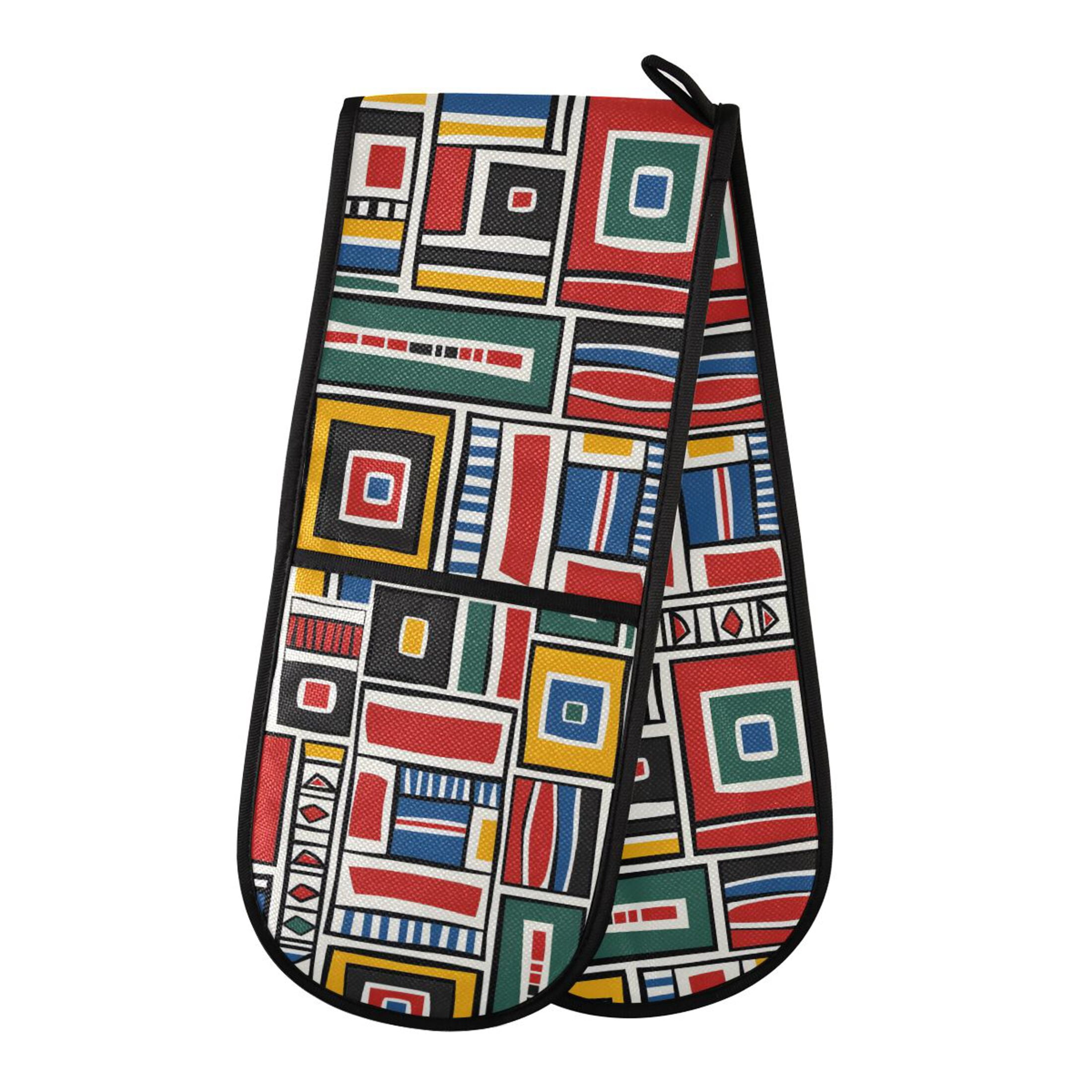 Dailycode Double Sided Oven Mitt with Loop Heat Resistant Kitchen Long ...