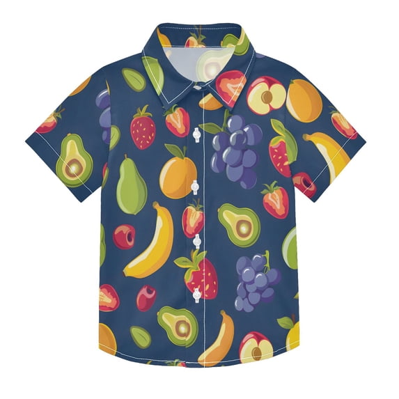 Dailycode Small Short Sleeve Button Down Shirts Banana Pear Strawberry ...