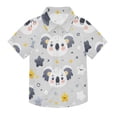 Dailycode Small Short Sleeve Button Down Shirts Cartoon Koala Face and ...