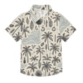 Dailycode Small Short Sleeve Button Down Shirts Coconut Tree Wave Leaf ...