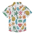 Dailycode Small Short Sleeve Button Down Shirts Coconut Tree and Fruit ...