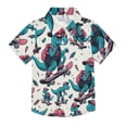 Dailycode Small Short Sleeve Button Down Shirts Cool Dinosaurs Skating ...
