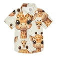 Dailycode Small Short Sleeve Button Down Shirts Cute Baby Giraffe Head ...