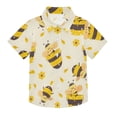 Dailycode Small Short Sleeve Button Down Shirts Cute Cartoon Bees and ...