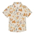 Dailycode Small Short Sleeve Button Down Shirts Cute Dog and Flower ...