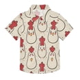 Dailycode Small Short Sleeve Button Down Shirts Cute Line Chicken ...