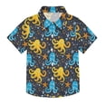 Dailycode Small Short Sleeve Button Down Shirts Cute Octopus and ...