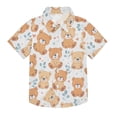 Dailycode Small Short Sleeve Button Down Shirts Cute Teddy Bears Casual ...