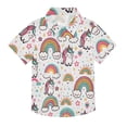 Dailycode Small Short Sleeve Button Down Shirts Cute Unicorns and ...