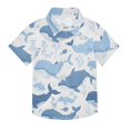 Dailycode Small Short Sleeve Button Down Shirts Different Whales and ...