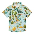 Dailycode Small Short Sleeve Button Down Shirts Dinosaurs Cactus Sun ...