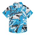 Dailycode Small Short Sleeve Button Down Shirts Fierce Shark Casual ...