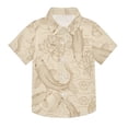Dailycode Small Short Sleeve Button Down Shirts Fish and Lotus Flower ...