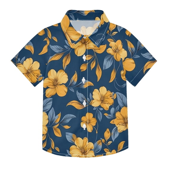 Dailycode Small Short Sleeve Button Down Shirts Flower Floral Pattern ...