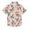 Dailycode Small Short Sleeve Button Down Shirts Peach and Leaf Casual ...