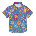 Dailycode Small Short Sleeve Button Down Shirts Retro Daisy Flower ...