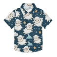 Dailycode Small Short Sleeve Button Down Shirts Sheep Cloud Star Casual ...