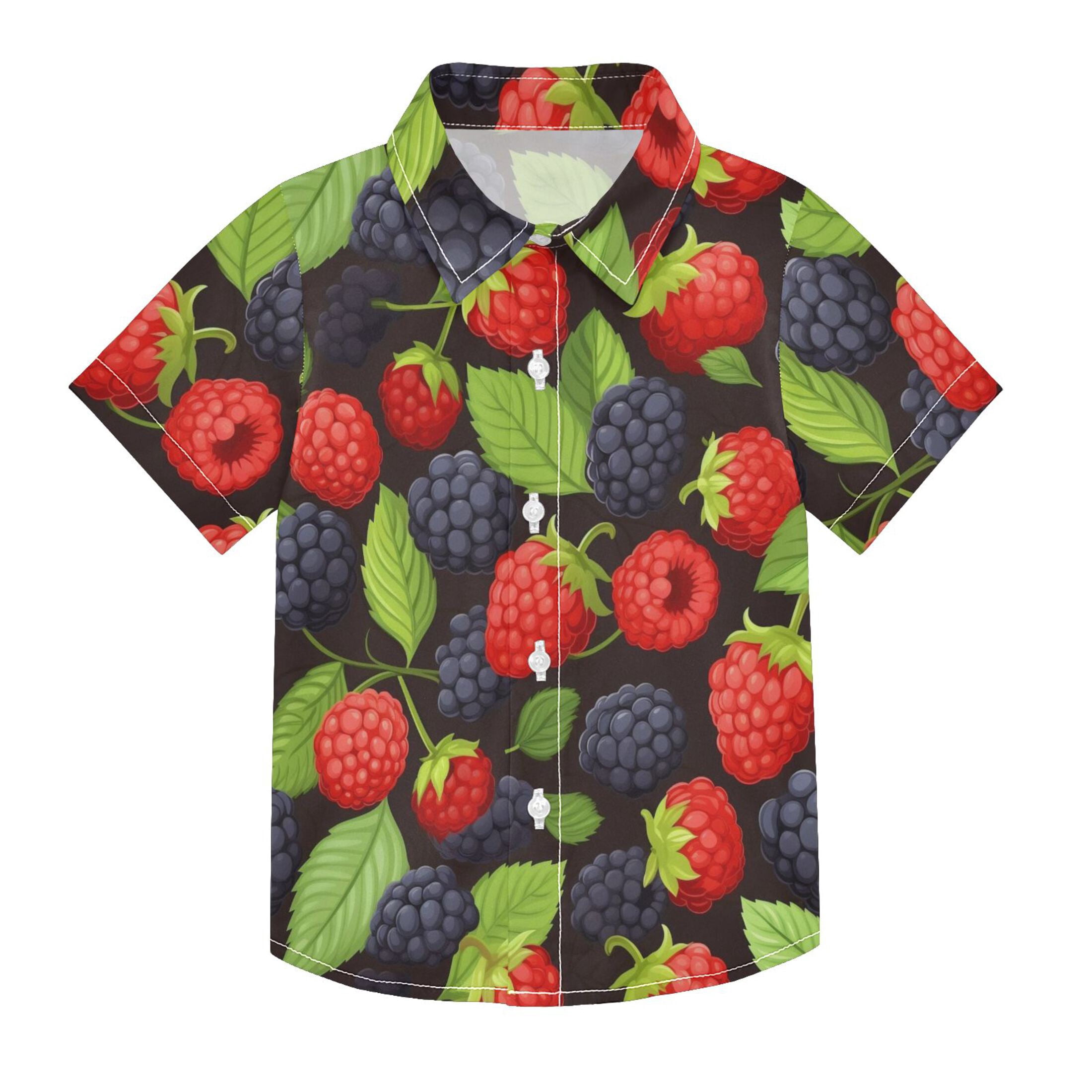 Dailycode Small Short Sleeve Button Down Shirts Strawberry and ...