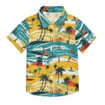 Dailycode Small Short Sleeve Button Down Shirts Summer Beach Palm Tree ...