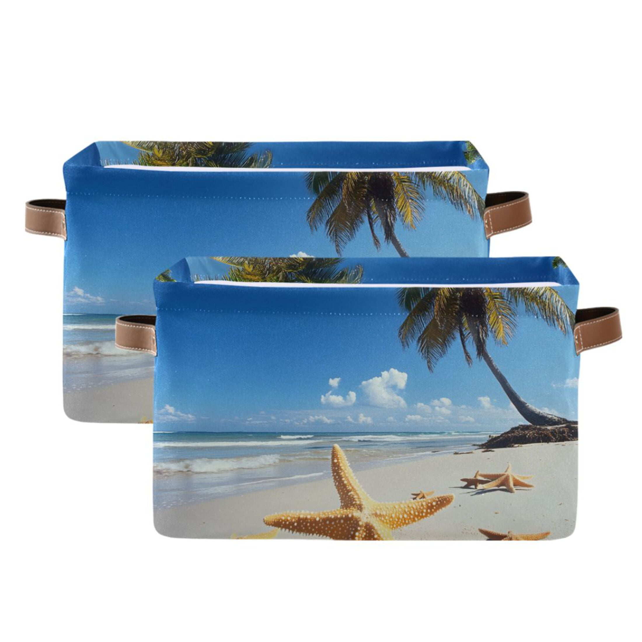 Dailycode Storage Bins with Handle Fabric Organizer Basket Foldable Box ...